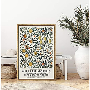 IDEA4WALL Framed Canvas Print Wall Art Cotton Prints Exhibition Poster Master Artist William Morris Nature Wilderness Oil Painting Impressionism for Living Room, Bedroom, Office - 16"x24" Natural