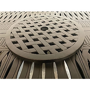 Lazy Susan Turntable 21" cast Aluminum Platform rotates 360 Degrees Bronze