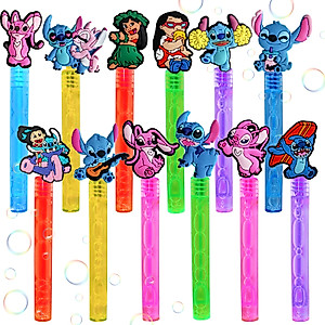 24 Piece Stitch Bubble Wand for Kids(12 Style),Cute Stitch Bubble Wand Great for Stitch Theme Birthday Party Supplies