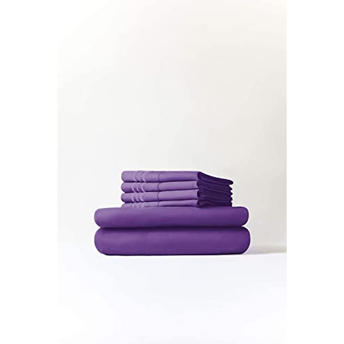 CGK Unlimited Queen Size Sheet Set - 6 Piece Set - Hotel Luxury Bed Sheets - Extra Soft - Deep Pockets - Easy Fit - Breathable & Cooling Sheets - Wrinkle Free - Comfy - Purple Bed Sheets - Queen 6 PC