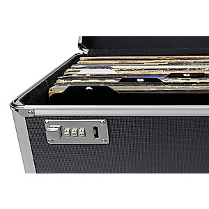 Vaultz Vinyl Record Storage Dividers A-Z - 26 Record Holder Organizer Guides - Alphabetical Vinyl LP Dividers for Album Crate, Collection Library Bin, Black