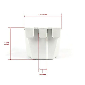 The ROP Shop | (Pack of 12) Gray Cage Cups Hold 0.5 Pint / 8 fl oz to Hang Feed & Water for Pet