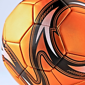 Western Star Soccer Ball Size 4 & Size 5 - Official Match Ball - 5 Colors - Youth & Adult Soccer Players - Helix - Attractive and Durable Design