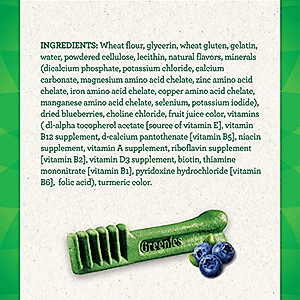 GREENIES Petite Natural Dog Dental Care Chews Oral Health Dog Treats Blueberry Flavor, 12 oz. Pack (20 Treats)