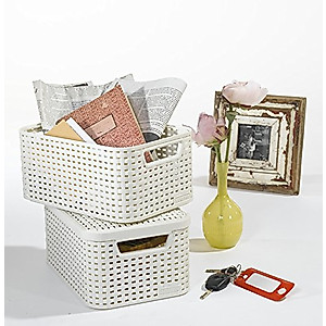 Curver Aspect Rotin Style 205845 Rattan Storage Box Medium Second-Generation Polypropylene