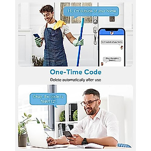 Revolo RE001 Electronic Keypad Deadbolt, Keyless Entry Door Lock, Keyed Entry, Auto Lock, Smart Lock with Handle, Front Door Handle Sets, Anti-Peeking Password, Satin Nickel