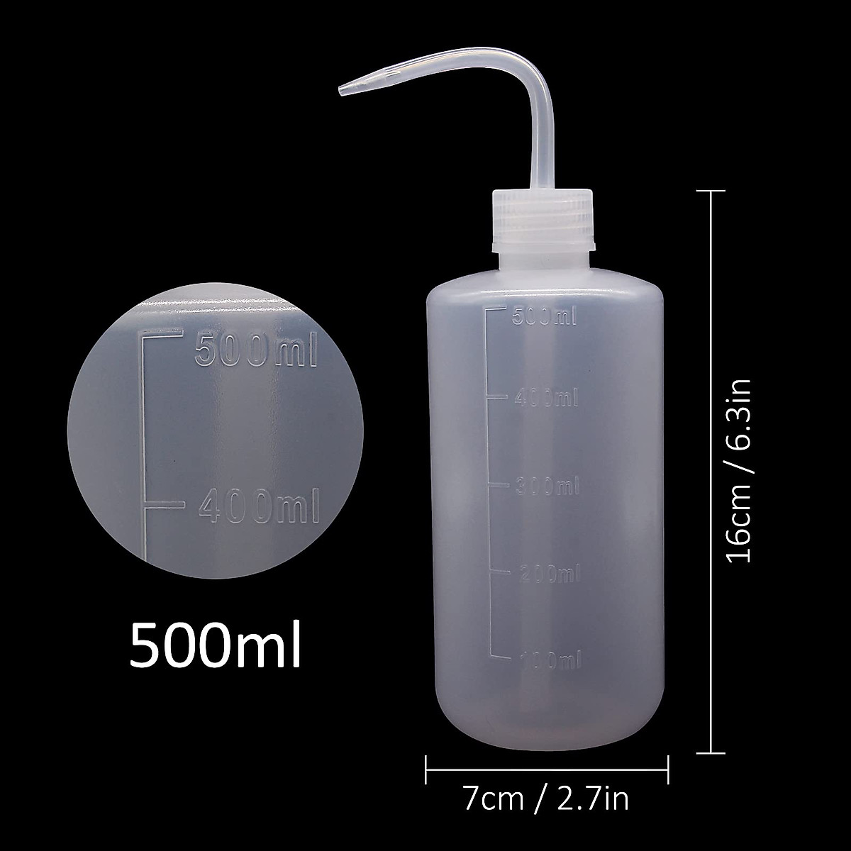 Autdor Wash Bottles 2Pcs Squeeze Bottle 500ML | 16OZ Plastic Safety Wash Bottle Watering Tools Economy Squeeze Bottle for Green Soap Cleaning Washing Bottle
