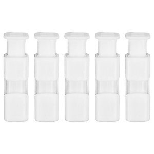PATIKIL 5-Pack Reusable White ABS Plastic & Stainless Steel Spring Bread Bag Clips with Twist Lock Closure for Food Storage