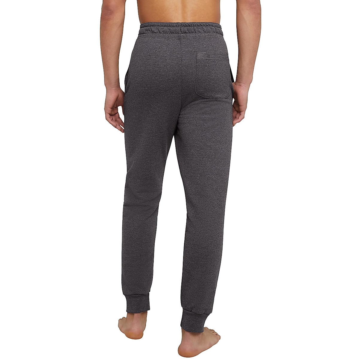 Hanes Men's Jogger Sweatpant with Pockets, Charcoal Heather, Large