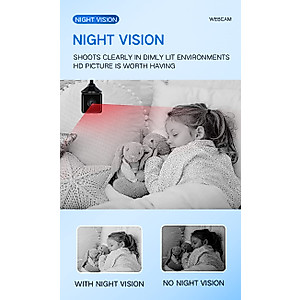 ZHOUCXZDA 1080P HD WiFi Smart Camera, Wireless Indoor and Outdoor Security Surveillance Camera, Baby Security Monitor, Small Nanny Portable Camera, Pet Camera, Cell Phone APP Remote Monitoring Camera