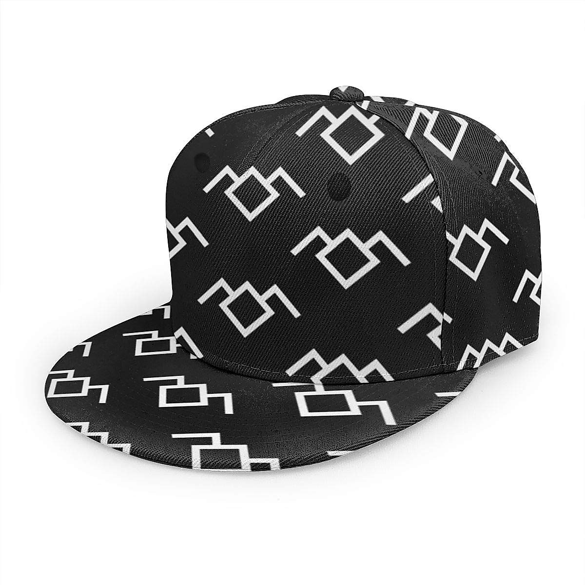 Twin Owl Petroglyph Snapback Hat Hip Hop Baseball Cap Flat Bill Brim Adjustable Trucker Hat for Men