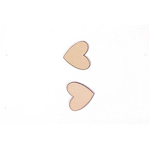 Shapenty Unfinished Blank Wooden Heart Shaped Slices Discs DIY Craft Pieces for Wedding Ornaments Christmas Party Embellishment, Pack of 100
