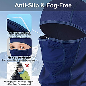 Vorshape Breathable Kids Balaclava Ski Mask, Windprood Face Mask for Cold Weather, Winter Face Warmer for Boys Grils, Youth