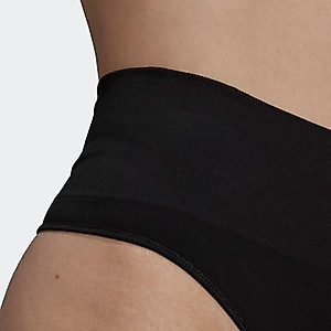 AdidasWomensMicro-stretch Seamless Thong Panties, SinglesBlackSmall