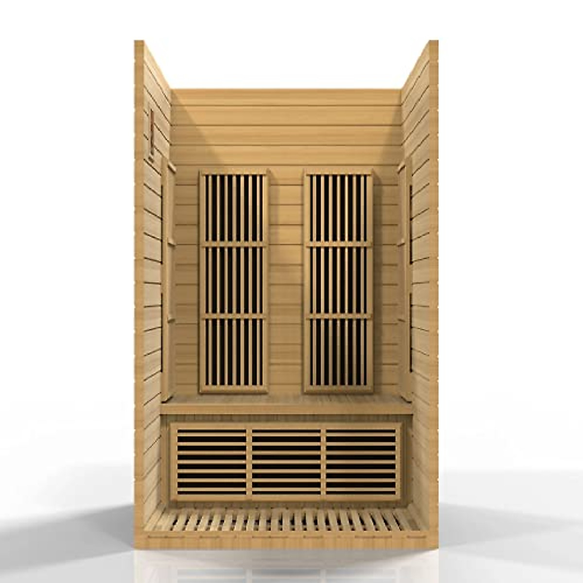 BOTARO Maxxus Saunas MX-J206-01 Seattle Carbon Far Infrared Sauna for 2 Persons, Hemlock Wood