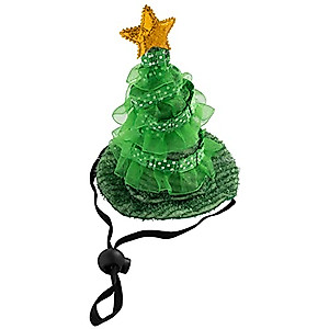 Cat Halloween Costume Small Dogs Cute Hat Kitten Outfit（one Size,Green）