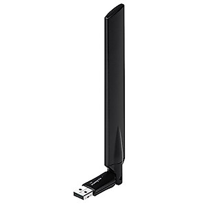 Edimax Wi-Fi 5 802.11ac AC600 High Gain Dual-Band (2.4GHz/5GHz) Adapter w/ Adjustable +4/6dBi Antenna, Wireless USB Adapter, Win 11 Plug-n-Play, Mac OS 10.15, Linux, USB Cradle, EW-7811UAC