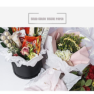 FWSA WRAPS Flower Wrapping Tissue Paper Sheets Black Gift Florist Packaging Lining Paper Bouquet Wraps Supplies 20" x 28" 35 Sheets Multi Colors (black)