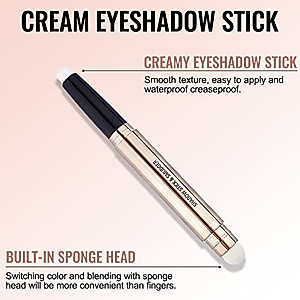 Erinde Cream Eyeshadow Stick, Light Gold Shimmer, 02#