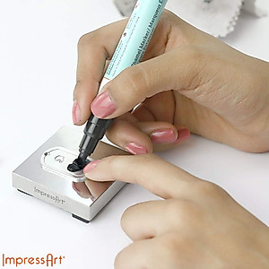 ImpressArt - Metal Stamp Enamel Marker for Metal Stamping & Engraving DIY Jewelry Acrylic Ink (Black)