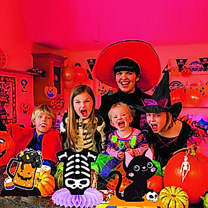 Halloween Baby Shower Honeycomb Centerpieces 14Pcs A Baby is Brewing Baby Shower Decorations Halloween Ghost Pumpkin Table Centerpieces for Gender Reveal Party Supplies