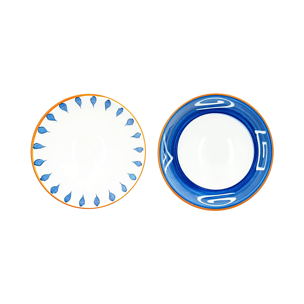 Cocowhoa Ceramic Dessert Style Bowls, 10oz Capacity, Modern Snack Bowls, Japanese Inspired Dishware Bowls, Ceramic Bowl Gift Set, Perfect for Rice, Cereal, Pasta, Ice Cream, Small Bowl Set (2)