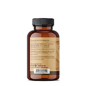 Magnesium Glycinate 165mg/caps (3 caps/Day for 500mg) - 300 caps - Magnesium Supplement from Canada - Magnesium Pills Supplement - Magnesio Glycinate Capsule Made in Canada