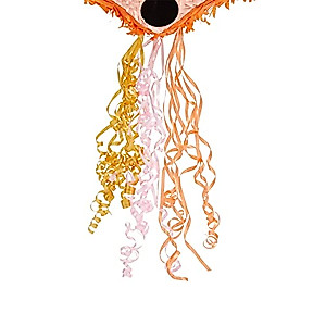 BLUE PANDA Pull String Fox Pinata for Woodland Baby Shower Decorations, Birthday Party (Small, 16 x 13 x 3 In)