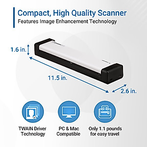 Visioneer RoadWarrior 4D Duplex Mobile Scanner