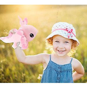 13.77" Axolotl Plush Axolotl Stuffed Animal Cute Salamander Plush Toys Soft Plush for Birthday Toys (Pink-1)