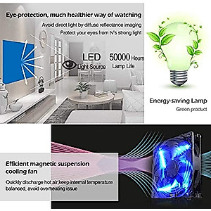 LCD Android Wireless Projector 1080p Native 9000 High Lumen, Home Theater Projector with WiFi and Bluetooth 250'' Display Outdoor Movie, Airplay for iPhone, Compatible with Fire Stick,PS5,Laptop,HDMI