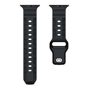 Recoppa Compatible with Apple Watch Band 49mm 45mm 44mm 42mm Band for Men Women, Soft Silicone Replacement Bands for iWatch Ultra 2 Series 9/8/7/6/5/4/SE, Black 42mm/44mm/45mm/49mm