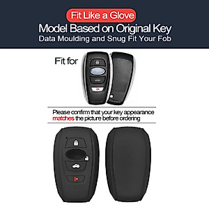 INFIPAR 2pcs Compatible with Subaru WRX BRZ Ascent Forester Crosstrek Legacy Outback Impreza XV WRX STI XV Crosstrek Key Fob Cover Case Key Chain Protector Holder