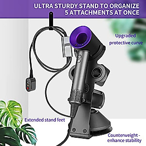 YCHF Supersonic Hair Dryer Holder for Dyson,Blow Dryer Holder,Hair Dryer Holder for Dyson SupersonicAluminum Alloy Bracket, Bathroom Organizer,Size: 30cm x14cm x 16.4cm
