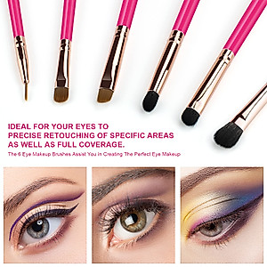 Makeup Brushes 12Pcs Makeup Kit,Foundation Powder Brush Eyeshadow Brush Concealers Blush Face Make up Brushes Set with Premium Premium Gift Box(12Pcs,Rose Red)