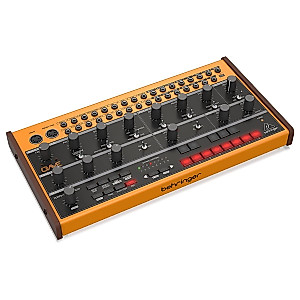 Behringer CRAVE Analog Synthesizer Analog Semi-Modular Synthesizer with 3340 VCO, Classic Ladder Filter, 32-Step Sequencer and 16-Voice Poly Chain