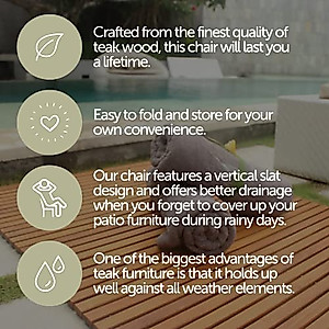 Nordic Style Folding Chair for Indoor and Outdoor Use - Patio, Balcony, Dining (Natural Finish, Beige)