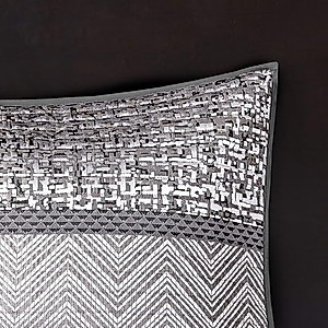 Madison Park Quilted Cal King Coverlet Set in Grey/Taupe Finish MP13-3400