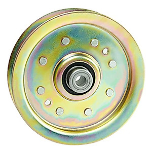 q&p 756-04129 38" 42" 46" 54" Decks Heavy Duty Flat Idler Pulley Replaces Cub Cadet/MTD Replaces MTD/Cub Cadet 756-04129B 756-04129C 956-04129 956-04129C, 753-08171
