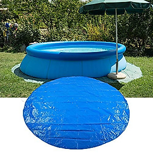 Garden Supplies Round Shape PE Waterproof Rain Dust Proof Swimming Pool Cover Protective Cloth Accessories(RvSky)