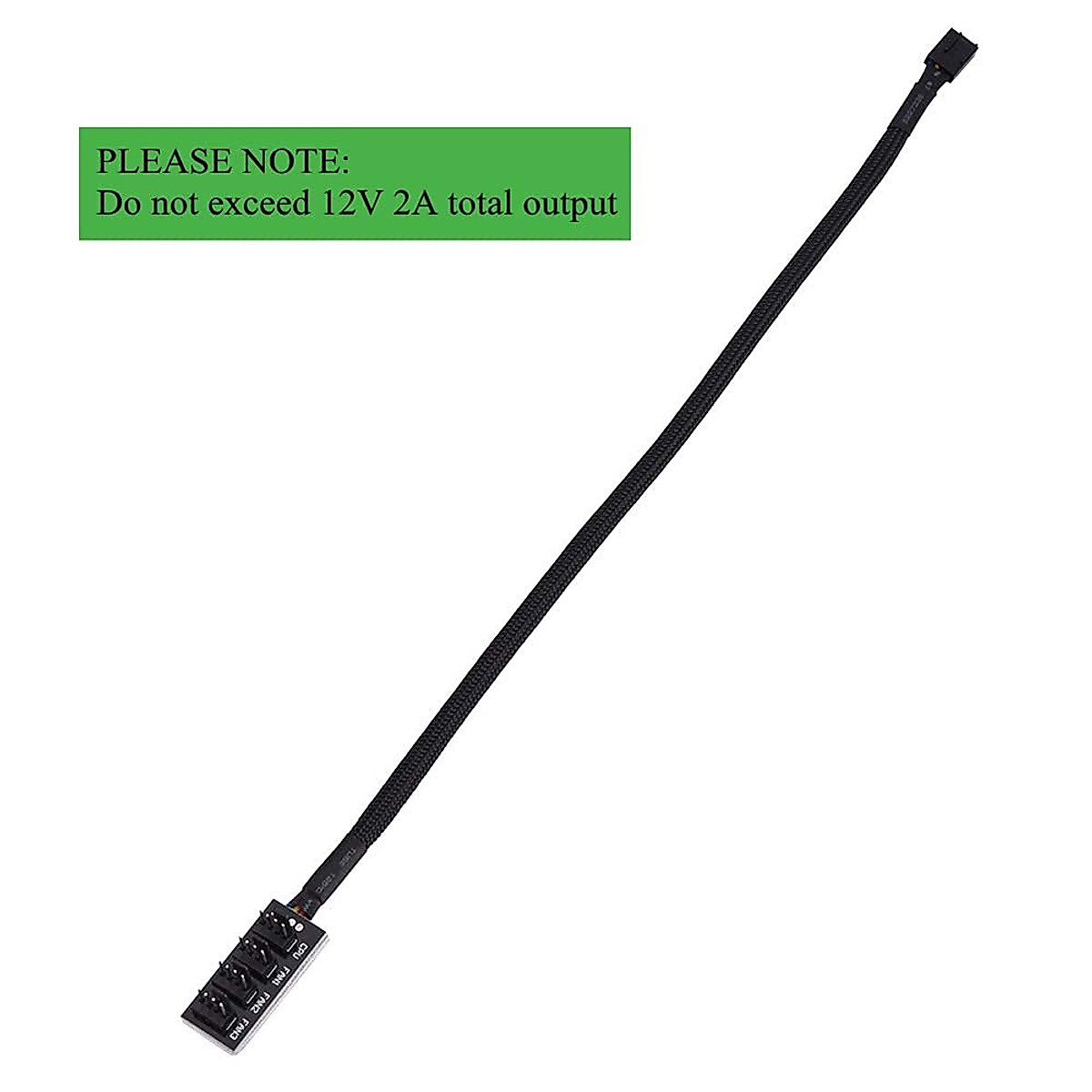 PWM Fan Hub, 4-Pin Computer CPU/Case Fan Power Multi Splitter Connector Cable Adapter for Computer Cooler Fans