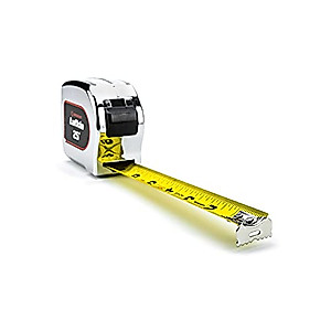 Crescent Lufkin 1/2 x 12' Chrome Case Yellow Clad Tape Measure - L912-02