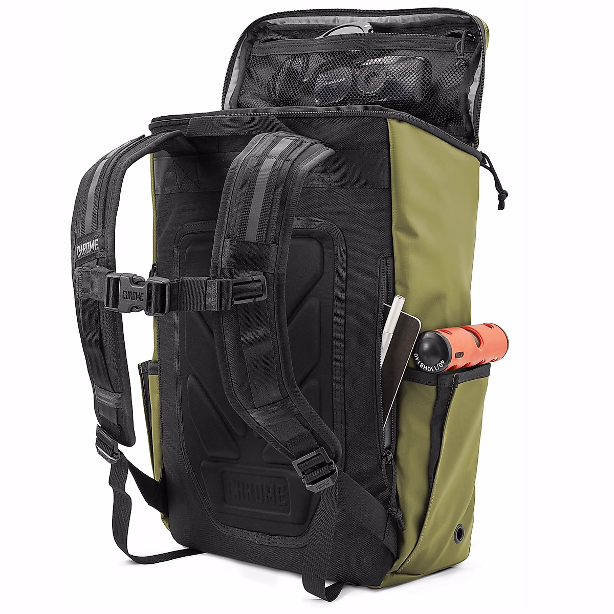 Chrome Industries Volcan 15 Inch Laptop Backpack - Daypack Bag, Black Tarp, 31 Liter