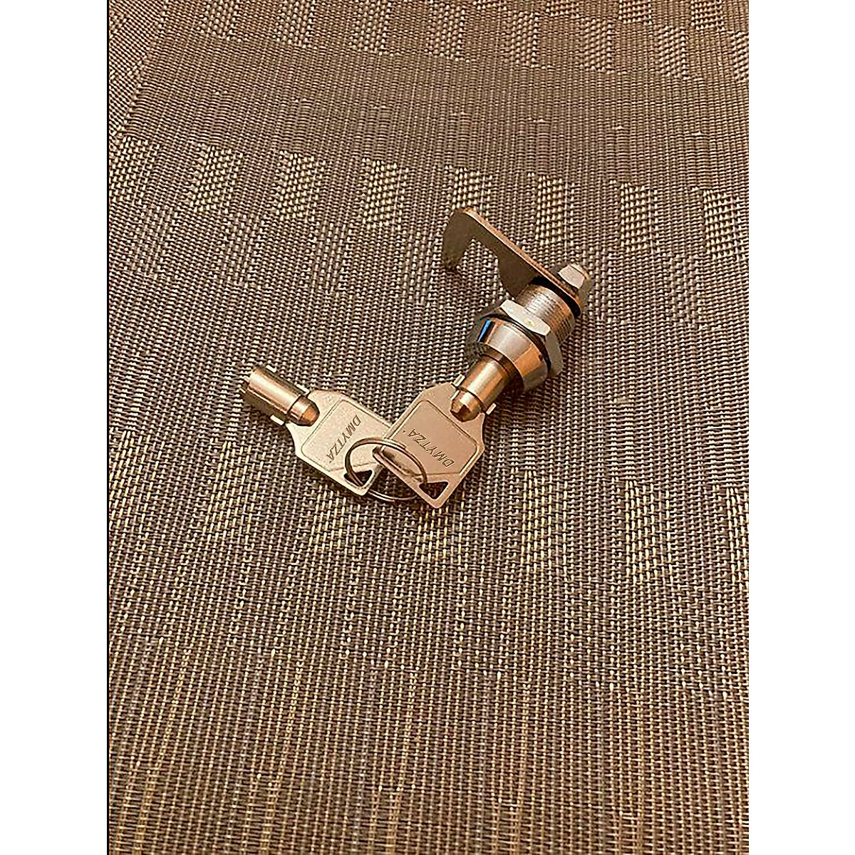 Cam Lock 5/8" Toolbox Lock 90 Degree, Tubular Lock with 2 Keyes, Cylinder Lock for File Cabinet and Mailbox use, Zinc Alloy