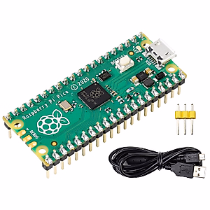 BFab, Raspberry Pi Pico with Pre-Soldered Color Header Microcontroller Development Board,Based on Raspberry Pi RP2040 Chip,Dual-Core ARM Cortex M0+ Processor