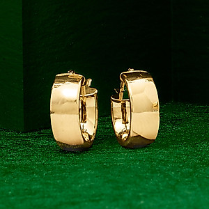 Ross-Simons Italian 14kt Yellow Gold Huggie Hoop Earrings