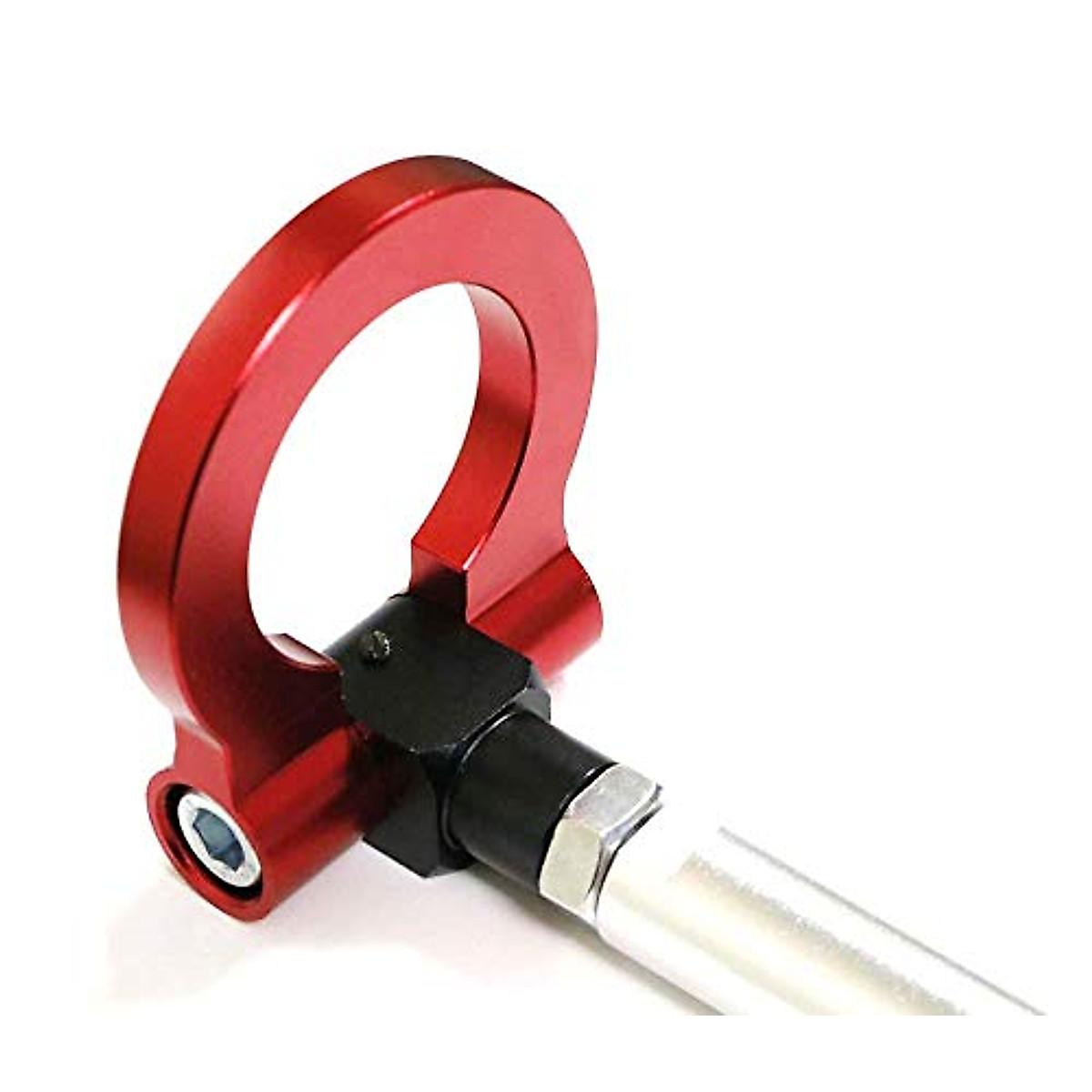 iJDMTOY JDM Red Track Racing Style Tow Hook Ring Compatible with Lexus 2006-up is GS, 2007-up LS, 2011-up CT & 2012-up RX Facelift, Made of Lightweight Aluminum