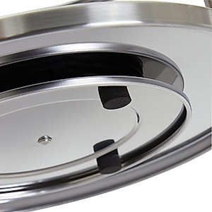 Juvale 2 Tier Lazy Susan Turntable Organizer for Cabinet, Revolving Spice Rack Carousel for Kitchen Pantry Storage, Stainless Steel (10.5 in)