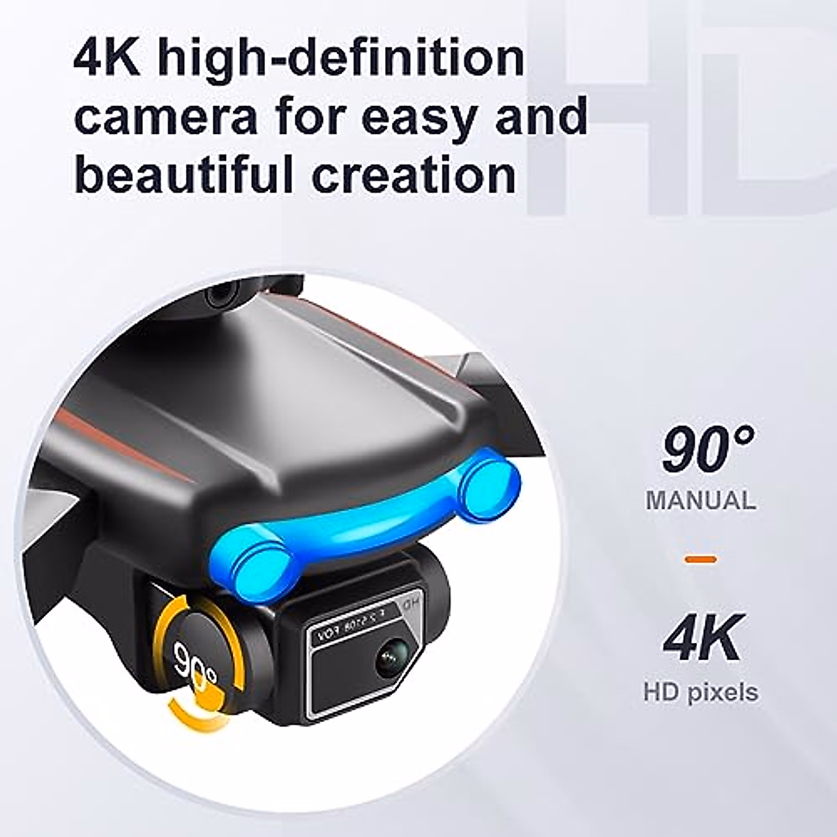 Brushless Motor Drone with 1080P Camera 2.4G WIFI FPV RC Quadcopter with Headless Mode, Follow Shot, Altitude Hold, Drone HD Aerial Photography Quadcopter RC Airplane Obstacle Avoidance (Black)