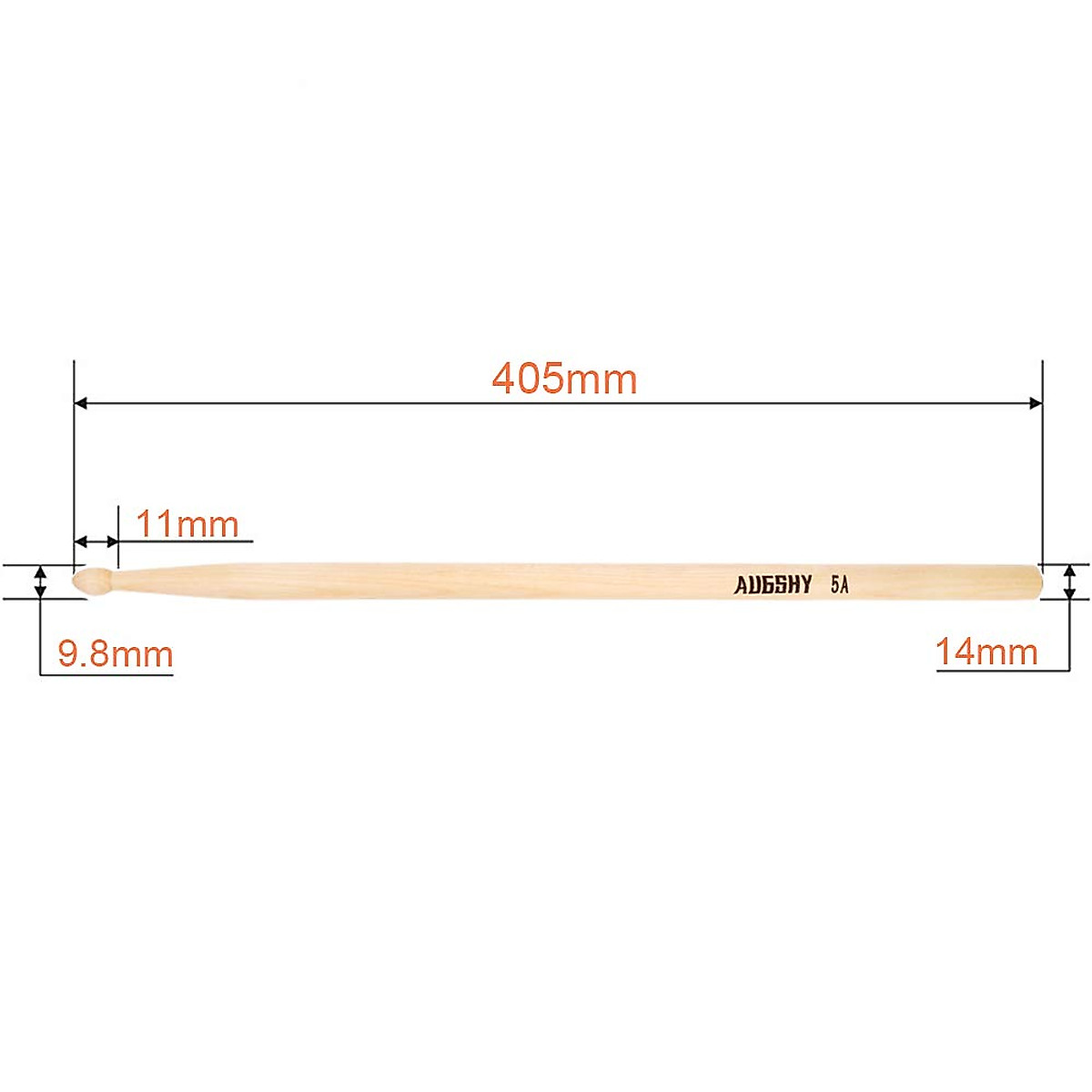 14 Packs 7pairs 5A Natural Drum Sticks,Wood Tip Drumsticks with Waterproof Bag(Maple)